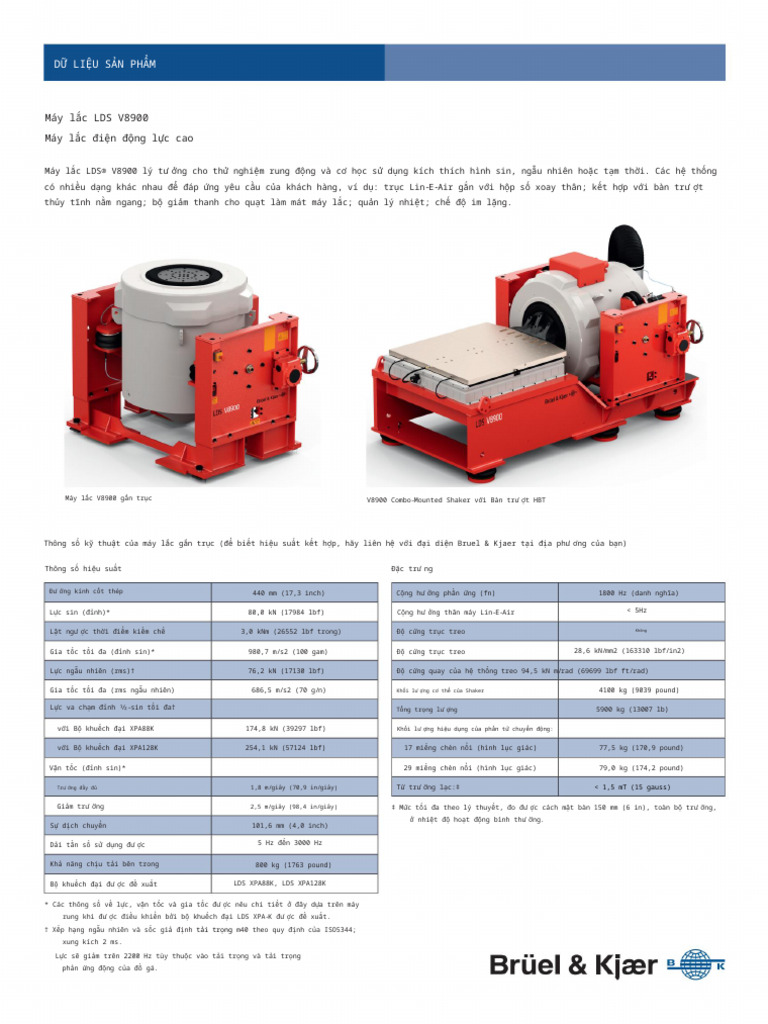 Datasheet - LDS V8900 Shaker (BP2560) (Bản Dịch) | PDF
