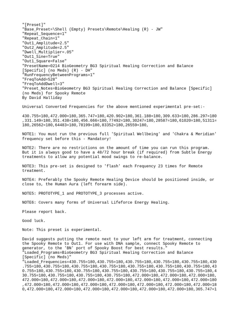 REMOTE DH - 0214 BioGeometry BG3 Spiritual Healing Correction and ...