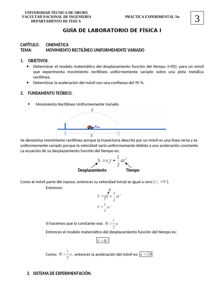 Lab03 Mruv 1-2025 | PDF | Aceleración | Velocidad