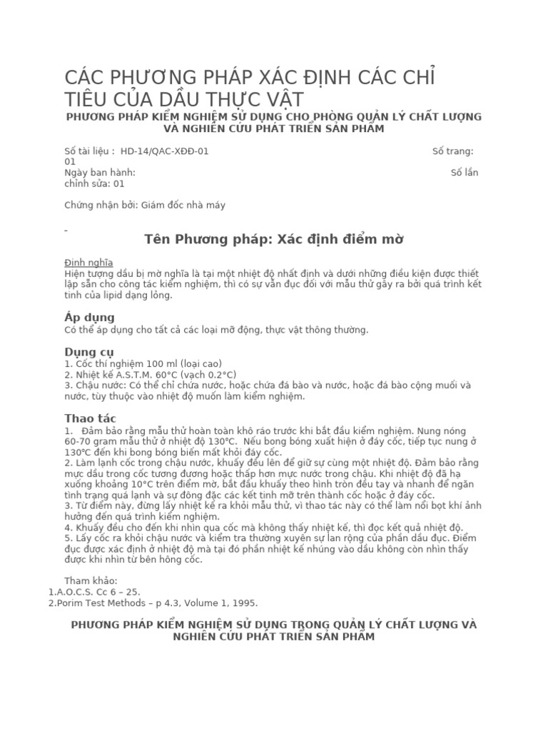 (123doc) - Cac-Phuong-Phap-Xac-Dinh-Cac-Chi-Tieu-Cua-Dau-Thuc-Vat | PDF