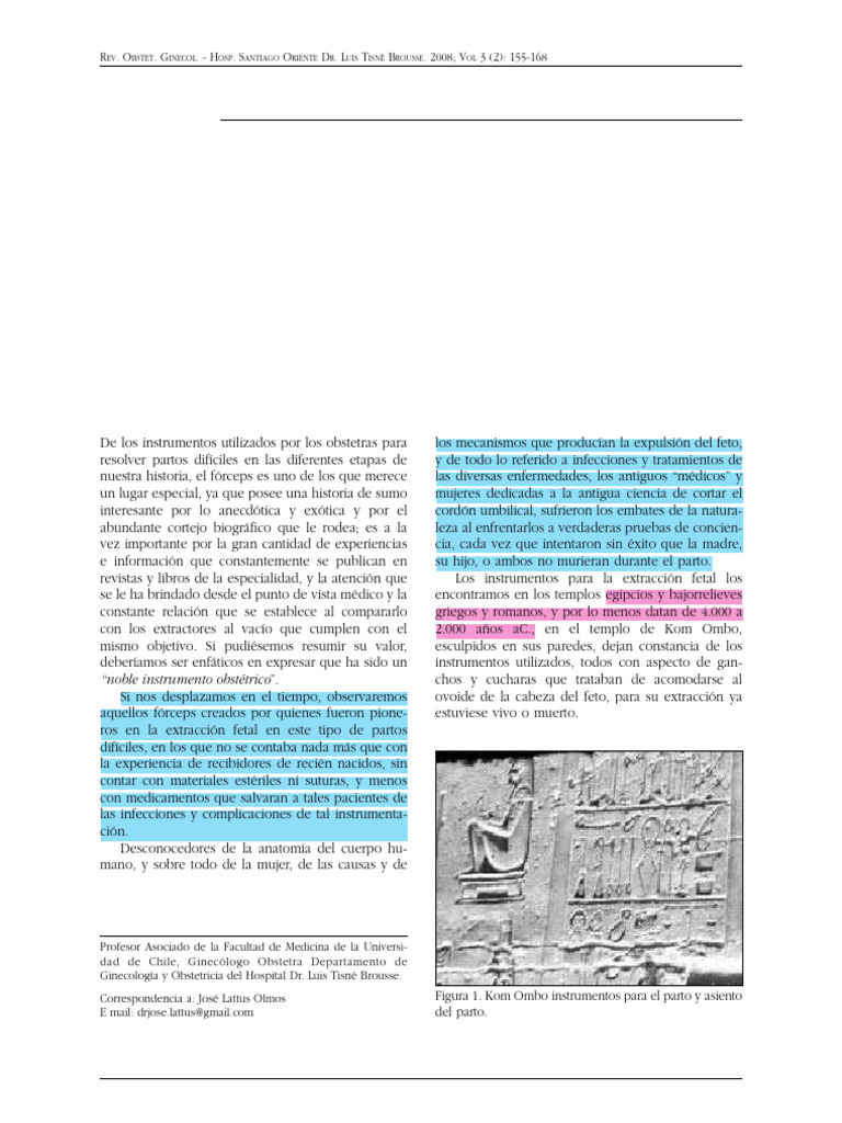 Historia del fórceps en obstetricia | PDF | Parto | Partería