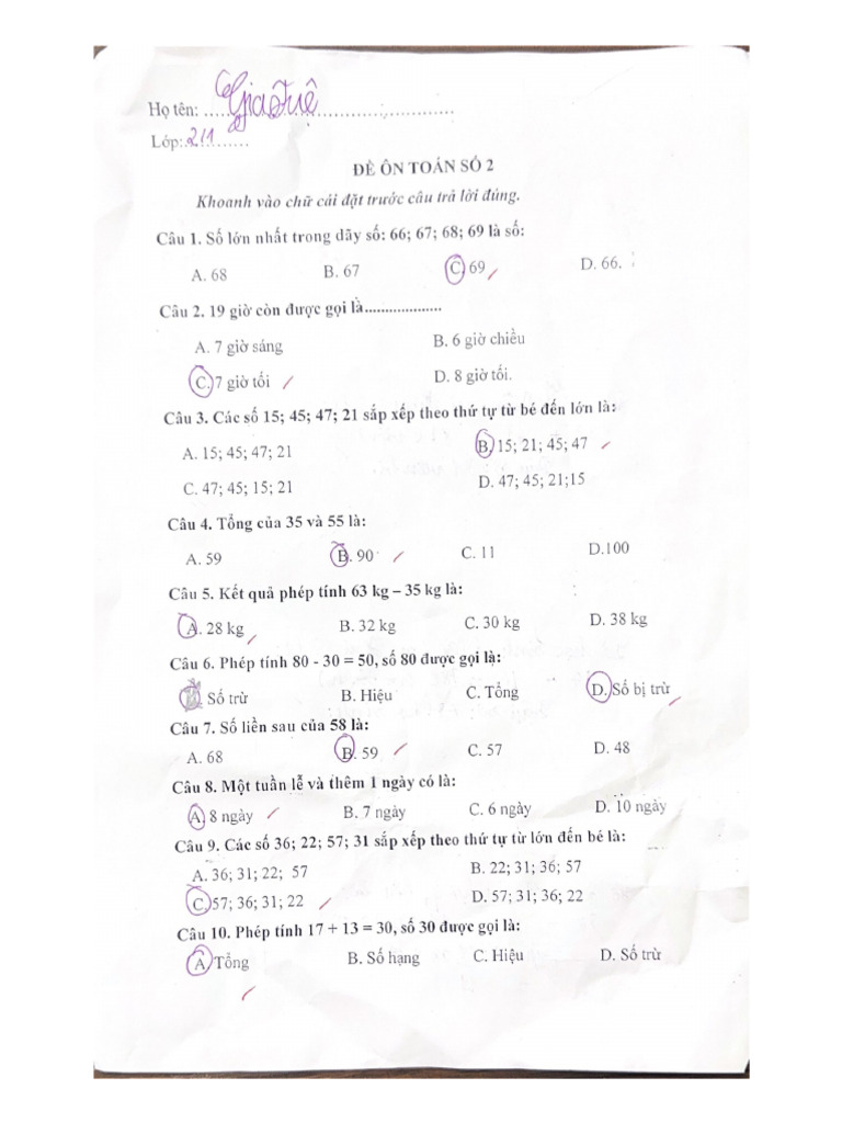 BT - CUỐI HK1 | PDF