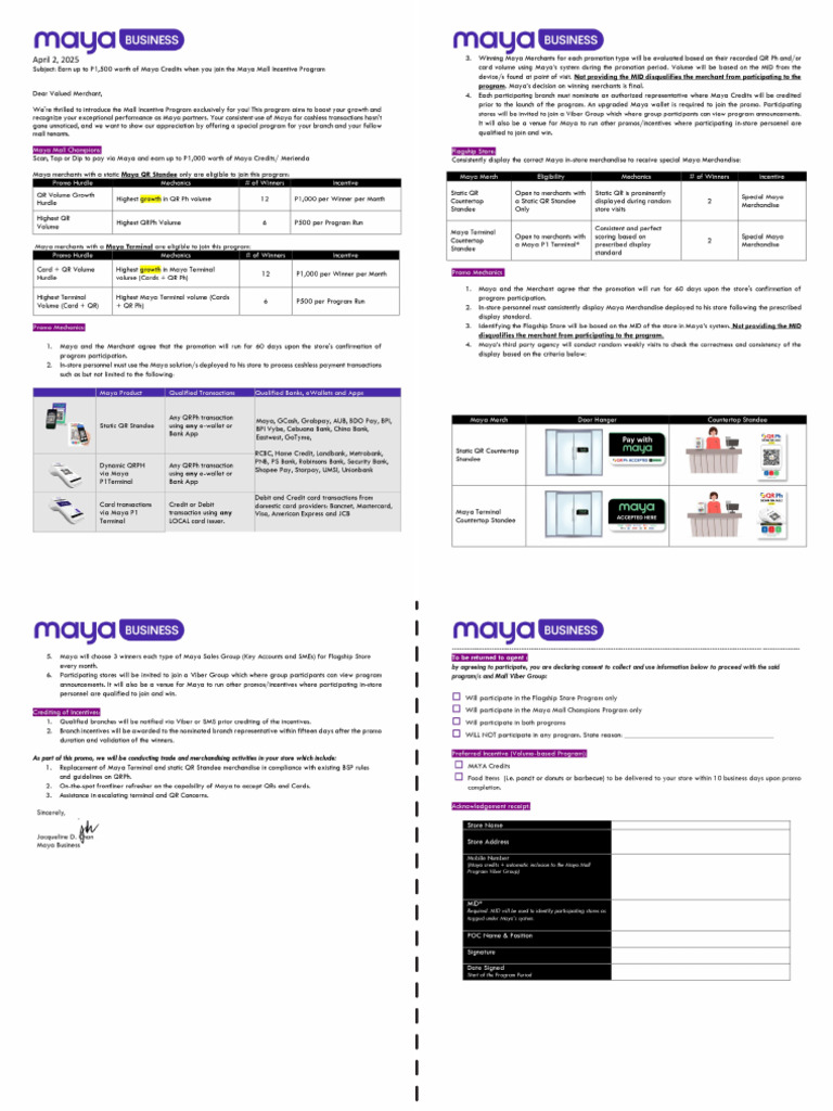 Mall Program Trade Letter 2025 Updated | PDF