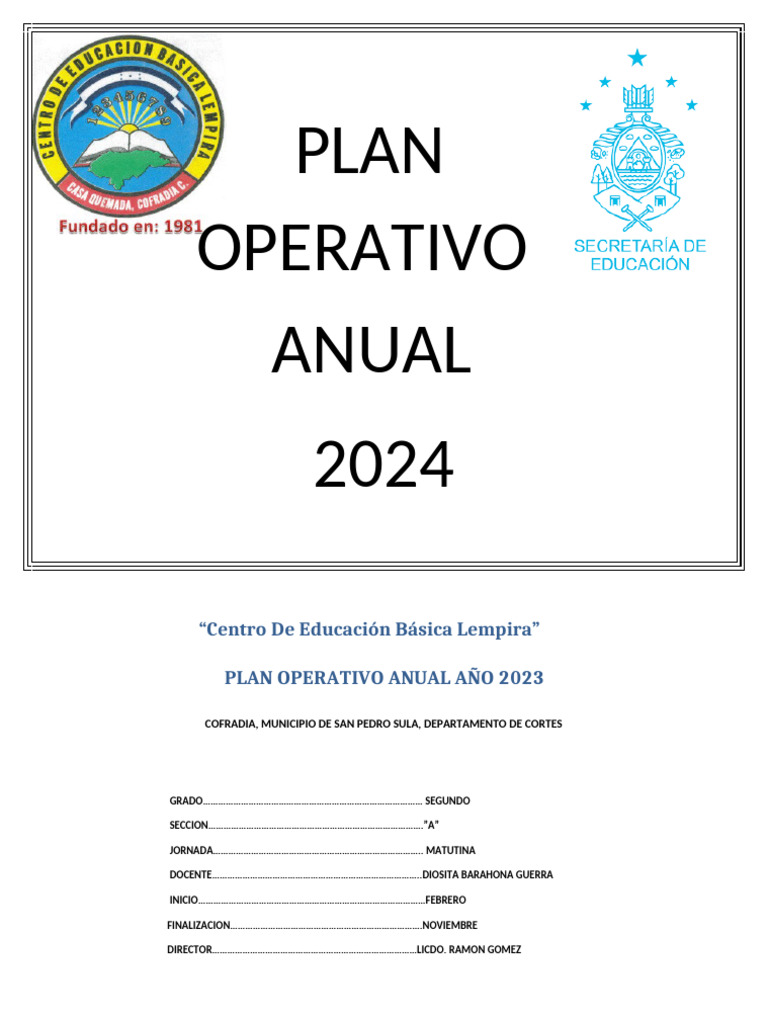 Poa Segundo 2023 | PDF | Evaluación | Escuelas