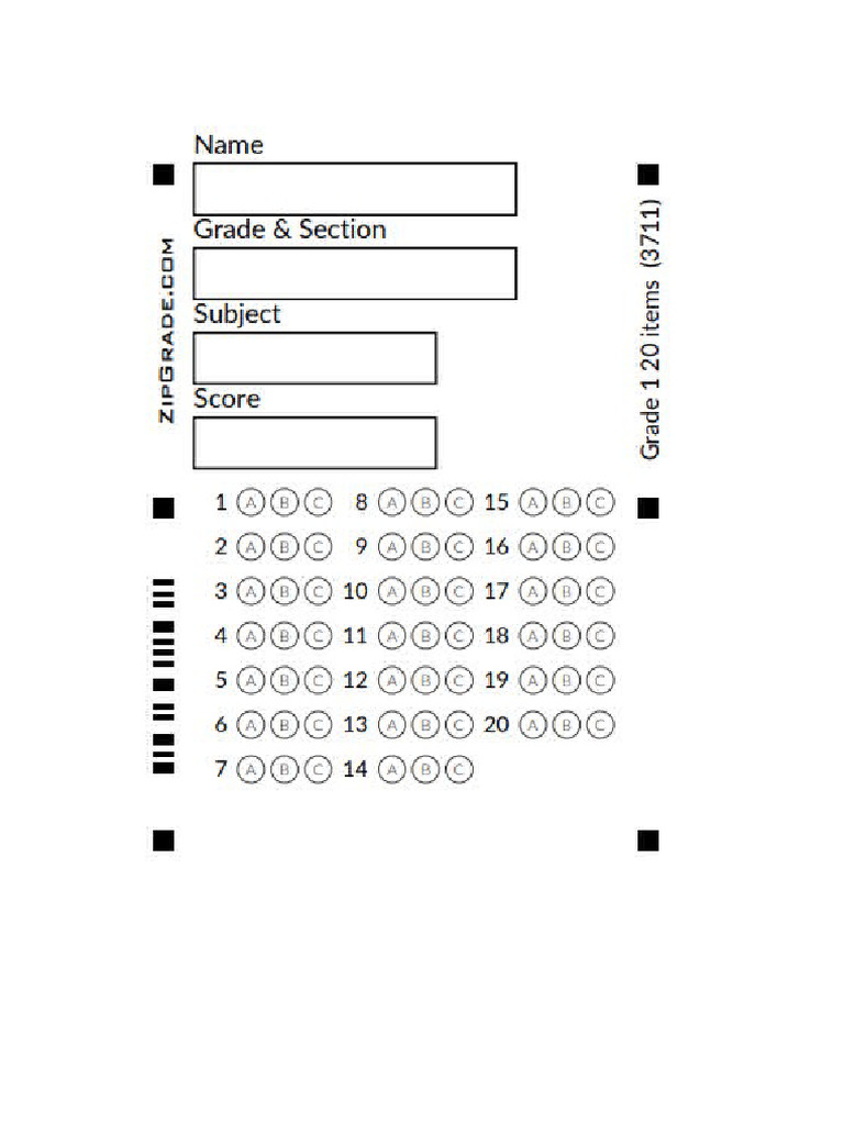 Ram Answer Sheets | PDF