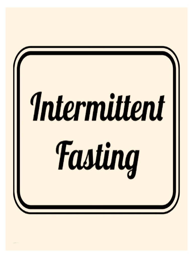Intermittent Fasting | PDF