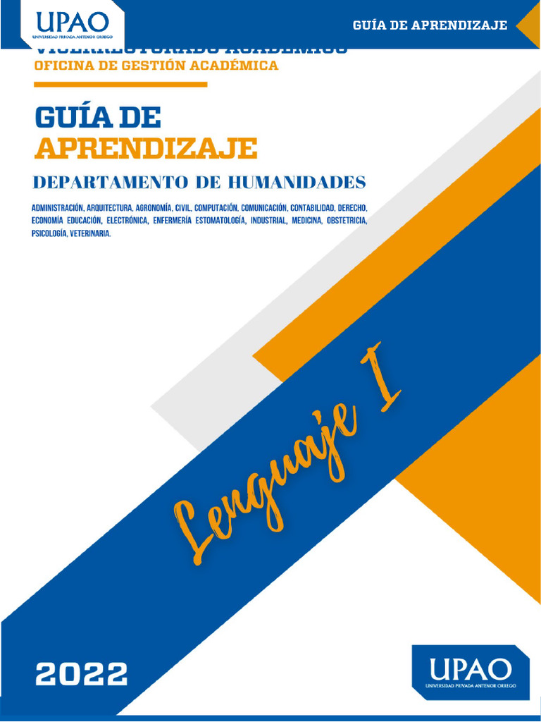 Guía de Aprendizaje - Lenguaje I - Huma | PDF | Diseño gráfico | Comunicación