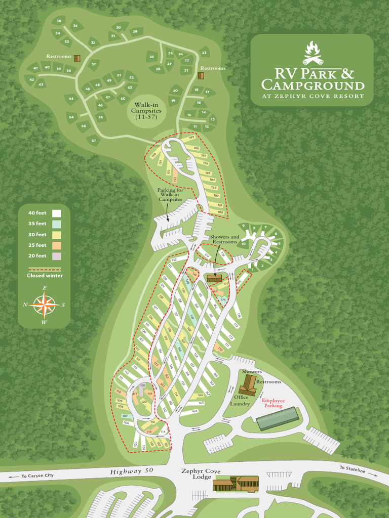 Zephyr Cove RV and Campground Map | PDF | Campsite | Camping