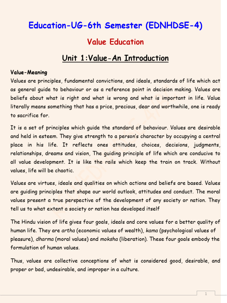 Understanding Value Education Principles | PDF | Social Psychology ...