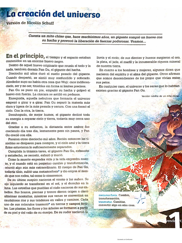 La Creaci-N Del Universo - Belerofonte y La Quimera | PDF