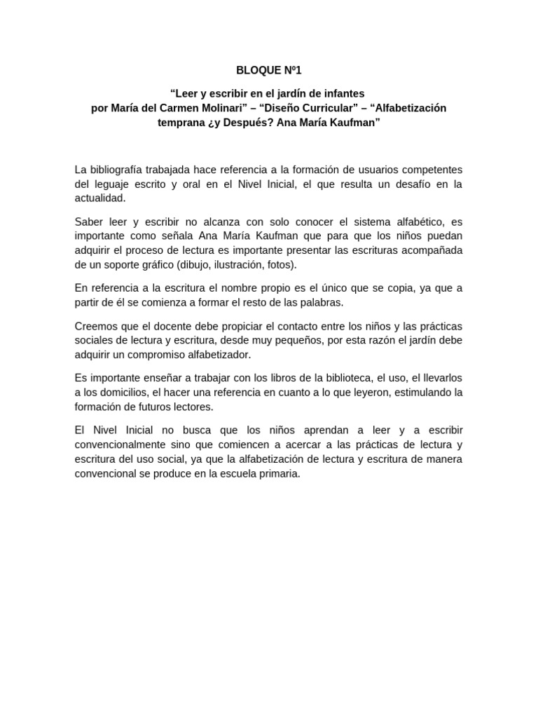 BLOQUE N1 - Practicas Del Lenguaje | PDF