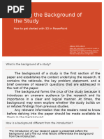 Introduction Vs Background of The Study | PDF