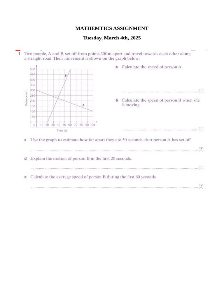 Assignment-Secondary 9.1-Mathematics | PDF