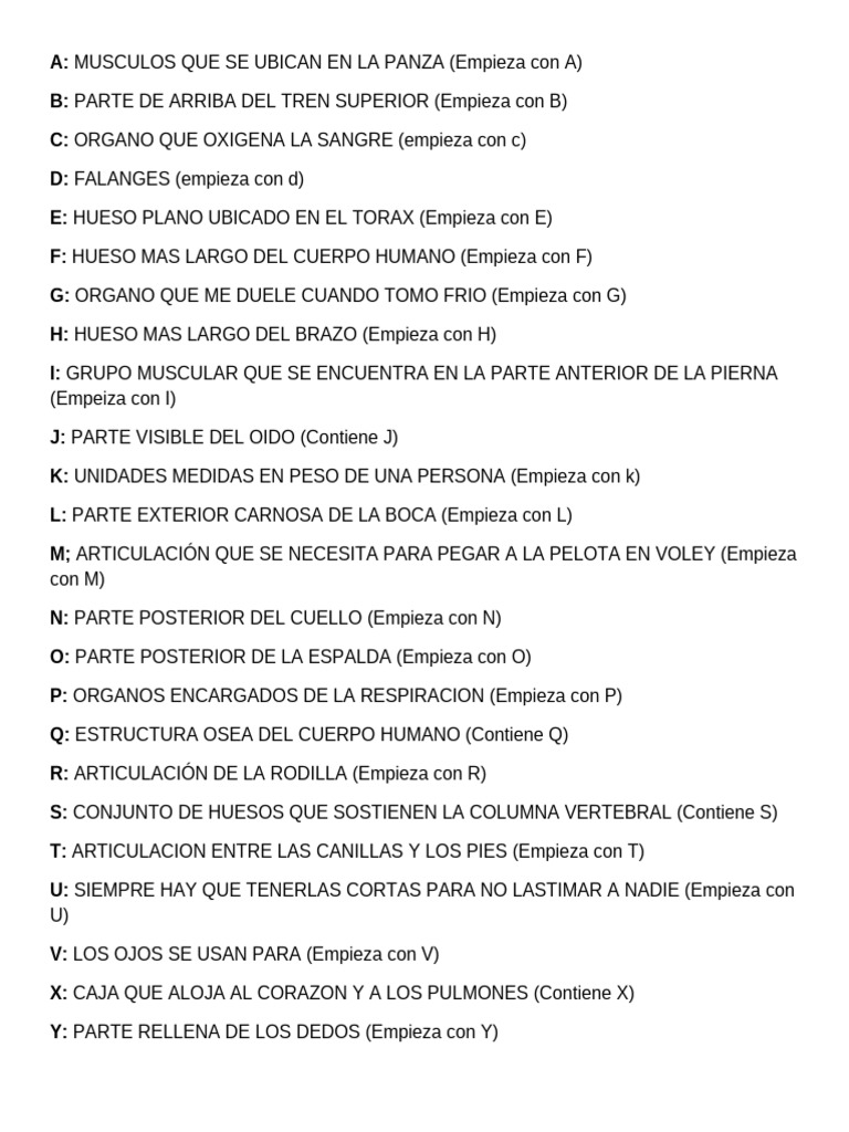 Rosco Del Cuerpo Humano | PDF