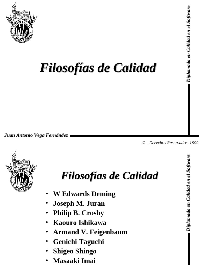 Filosofias de La Calidad | PDF | Calidad (comercial) | Software