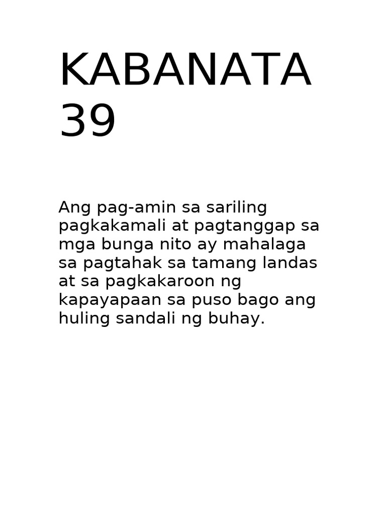 Kabanata 39 (Buod) | PDF