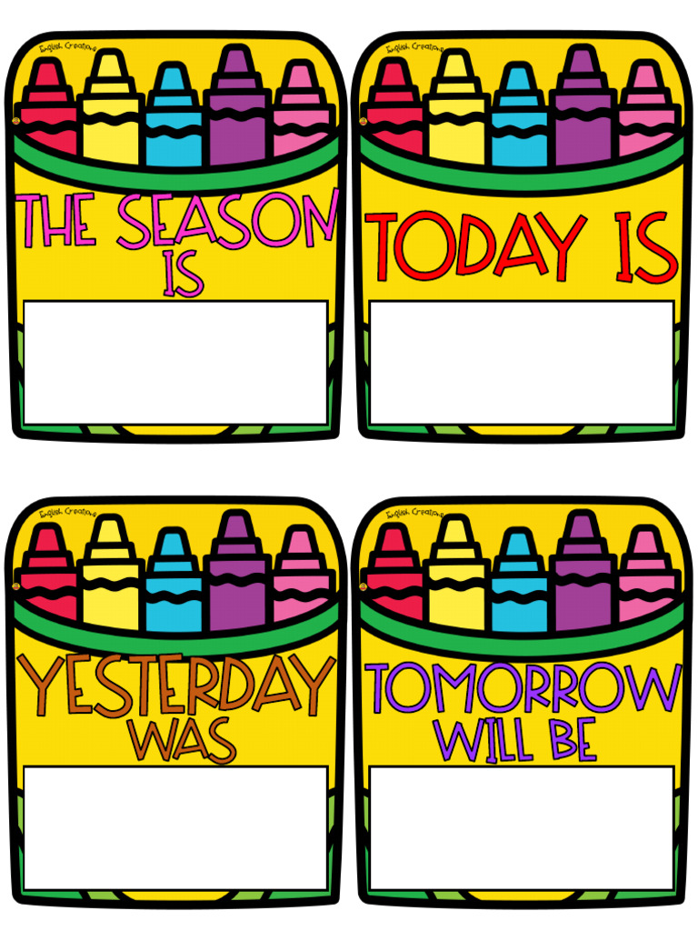 Months Seasons Days Weather - EnglishCreations | PDF