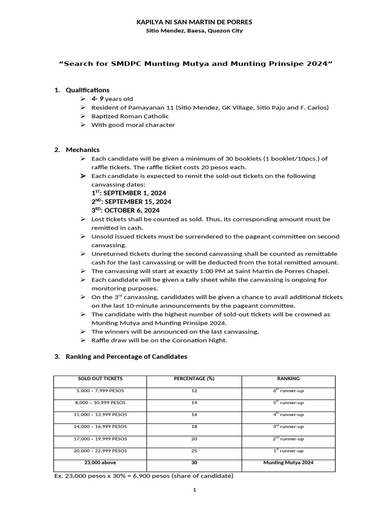 Munting Mutya Munting Prinsipe Form 2024 | PDF