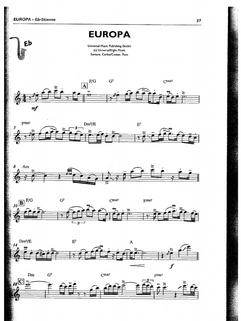 Europa-Alto Sax | PDF