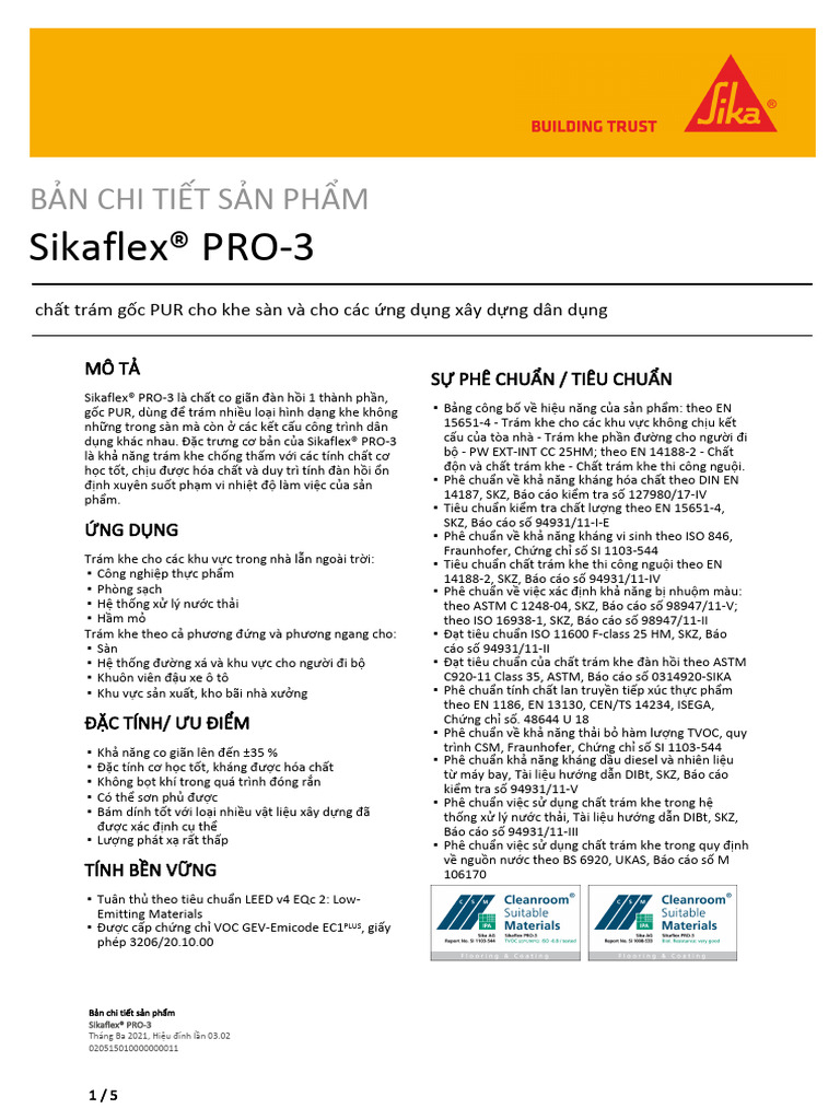 Sikaflex Pro 3 | PDF