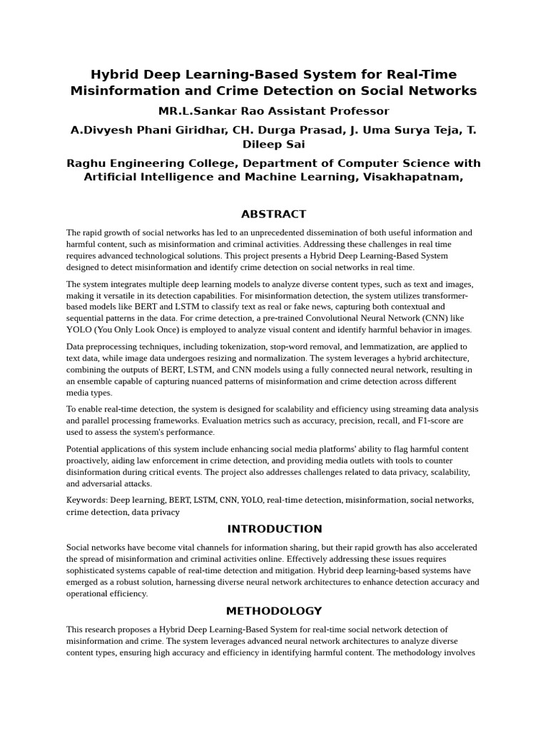 IRJMETS Paper Publication | PDF | Accuracy And Precision | Deep Learning