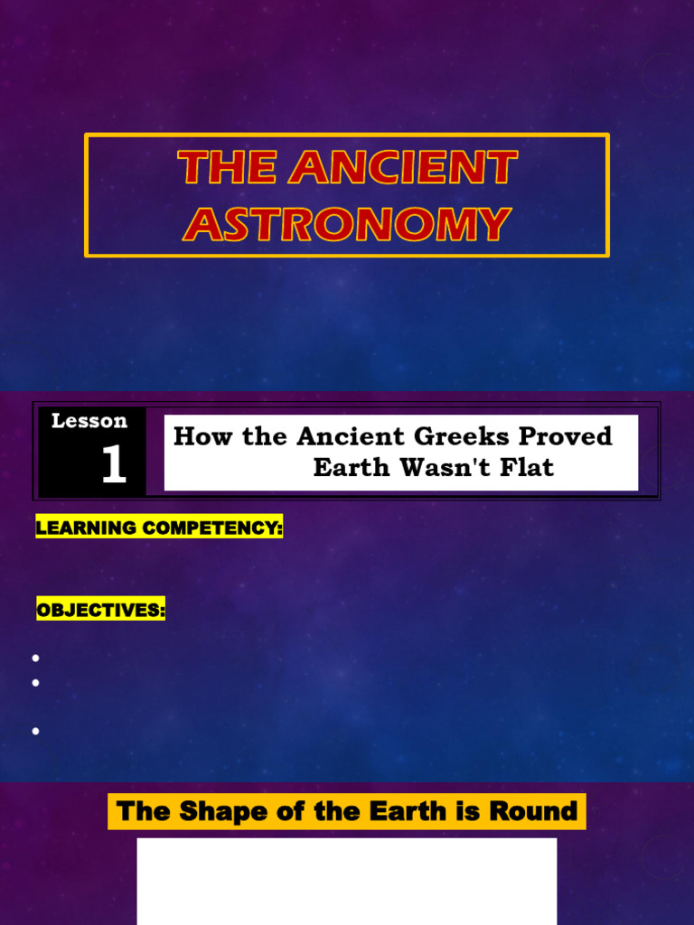 Lesson 1 Ancient History | PDF | Moon | Earth