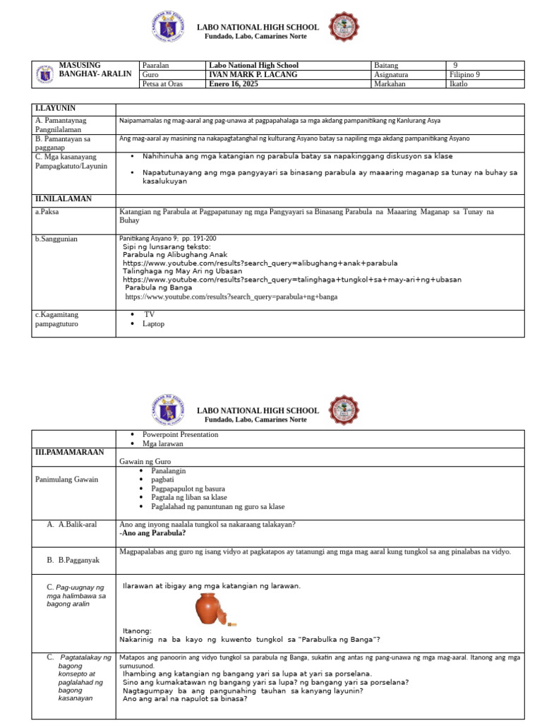 DLP PARABULA 2 | PDF