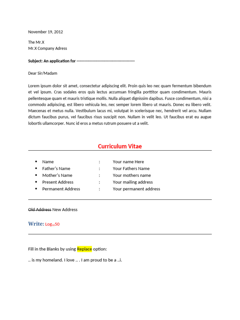 Ms Word Exercise From 1 3 | PDF