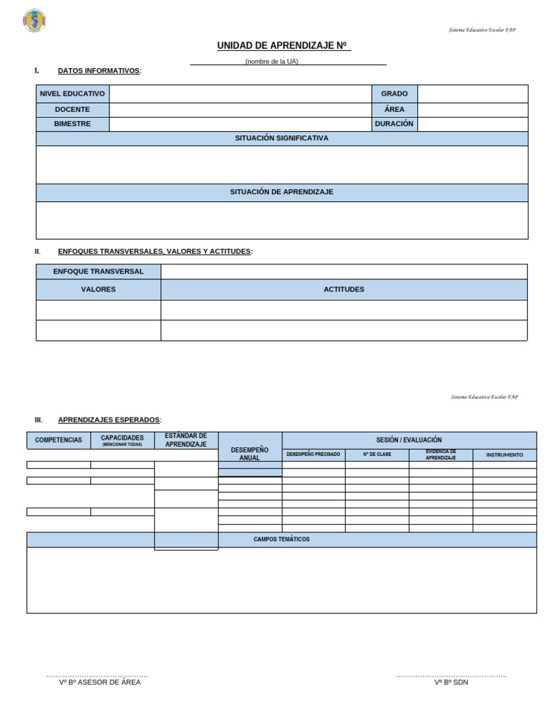 Unidad de Aprendizaje | PDF