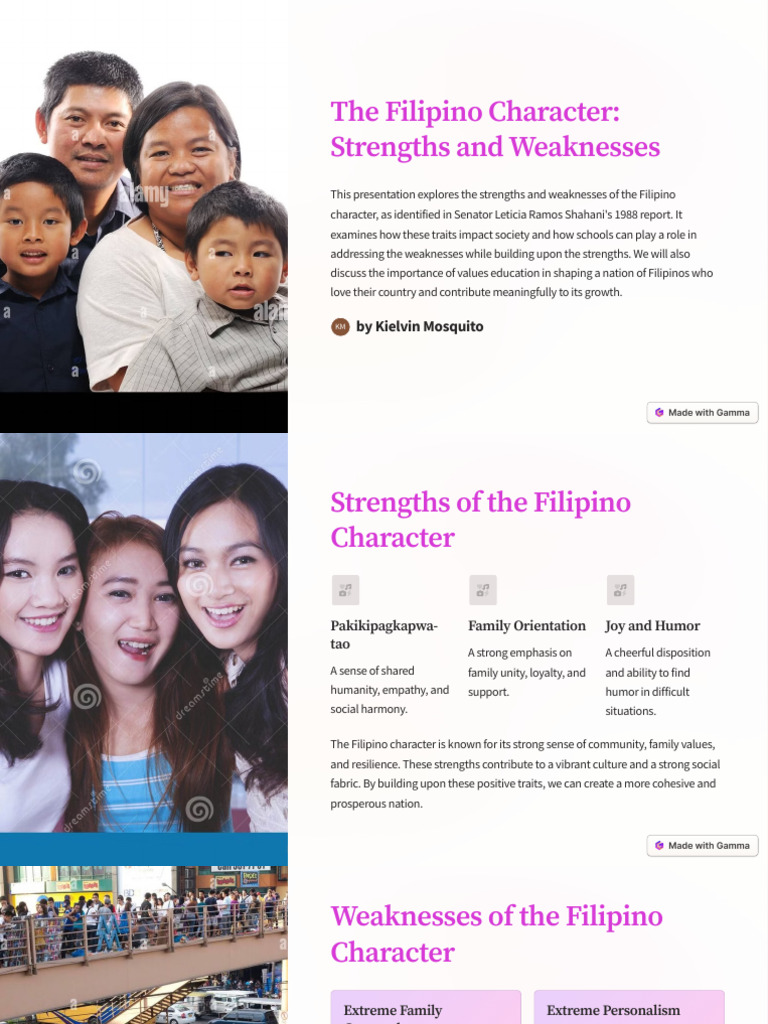 Filipino Character: Strengths and Weaknesses | PDF | Philippines ...