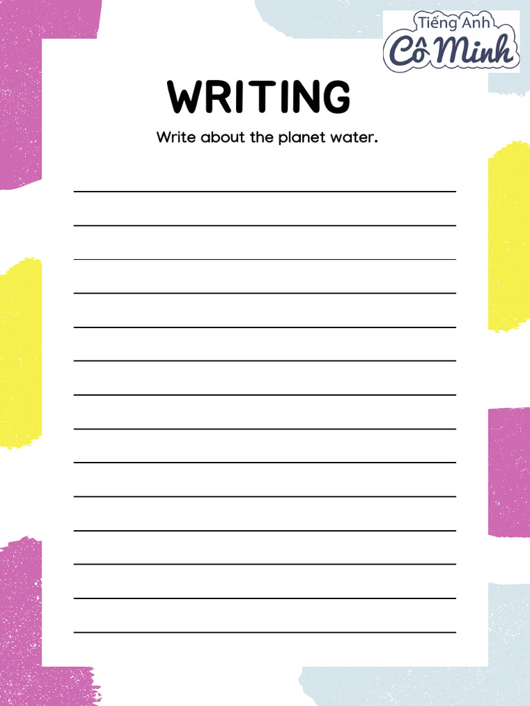 Bright Abstract Shapes Writing Prompt Worksheet | PDF