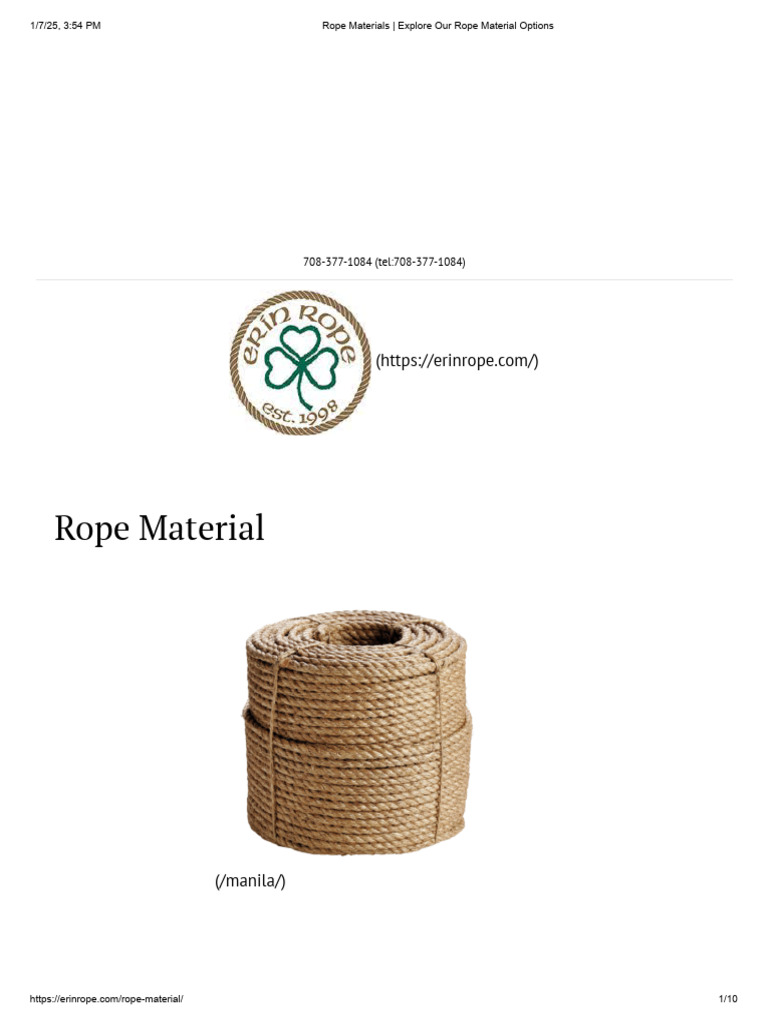 Rope Materials - Explore Our Rope Material Options | PDF | Rope | Fibers