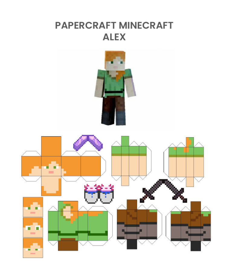 Papercraft Minecraft Alex | PDF