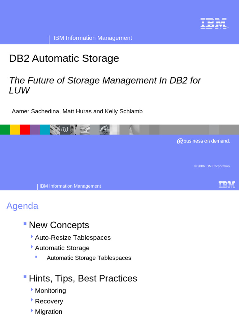 DB2 Automatic Storage | PDF | Ibm Db2 | Databases