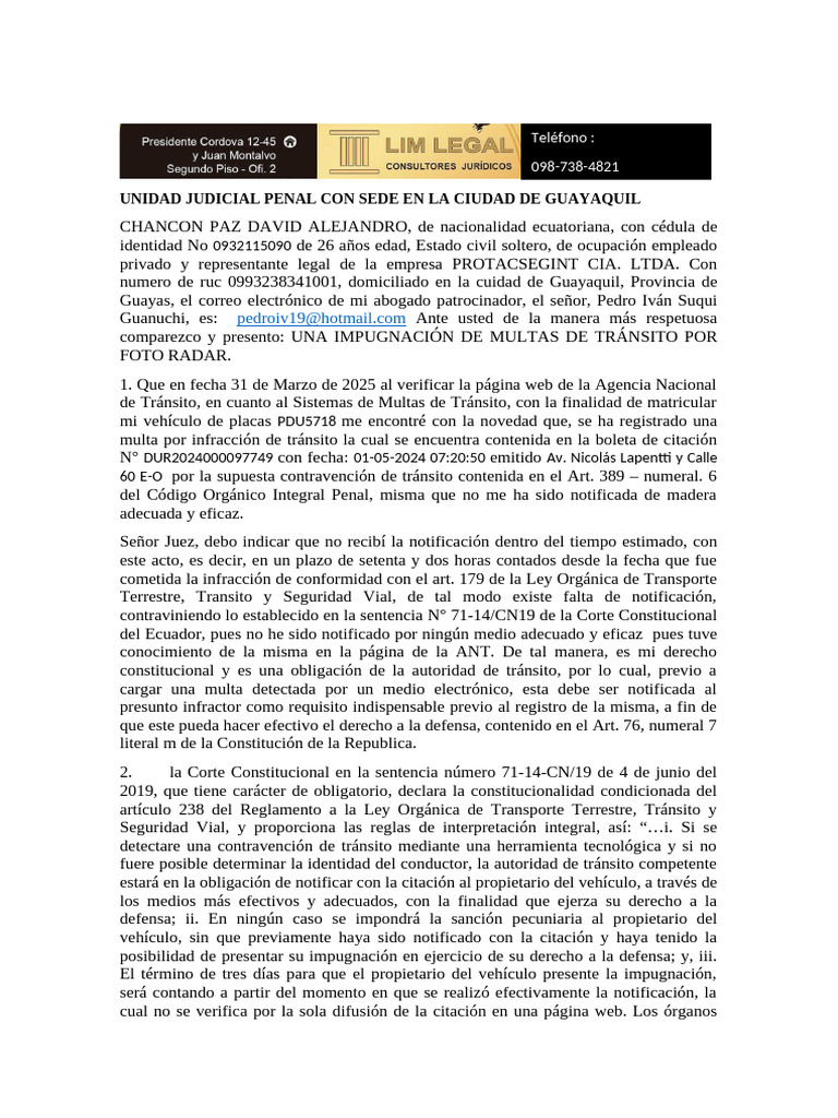 Impug 7749 | PDF | Debido al proceso | Gobierno