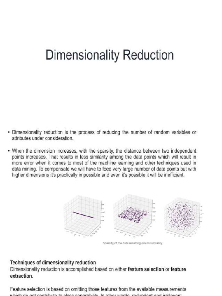 DIMENSIONALITY REDUCTION | PDF