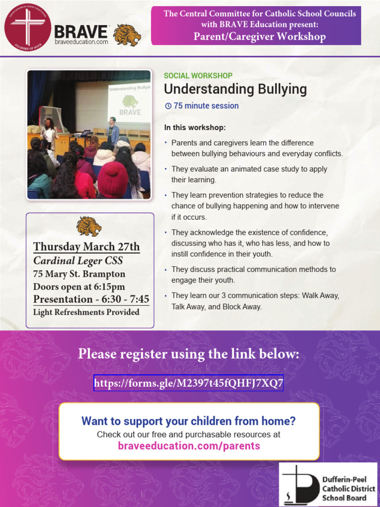 Brave Understanding Bullying Parent | PDF