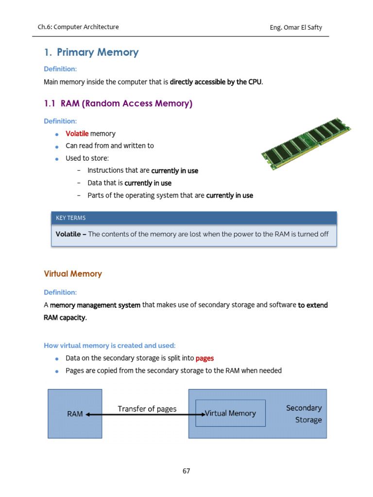 Computer Architecture: RAM, ROM, and CPU | PDF | Computer Data Storage ...