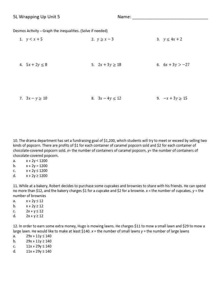 ASSIGNMENT: 5L Wrapping Up Unit 5 2024 | PDF