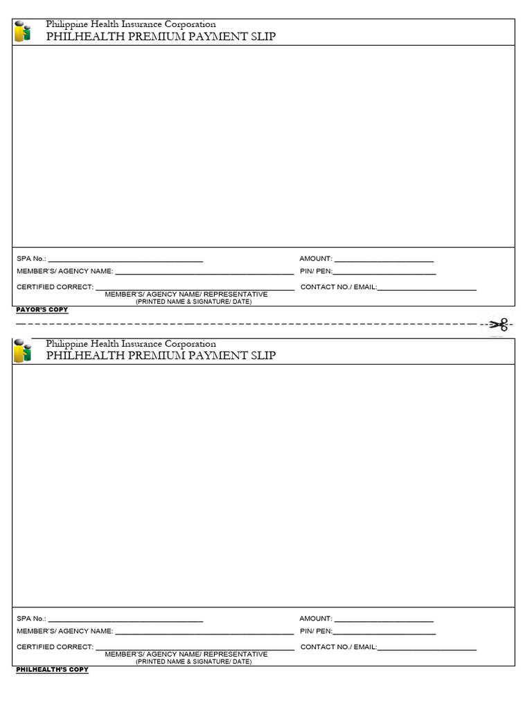 PhilHealth Premium Payment Slip | PDF