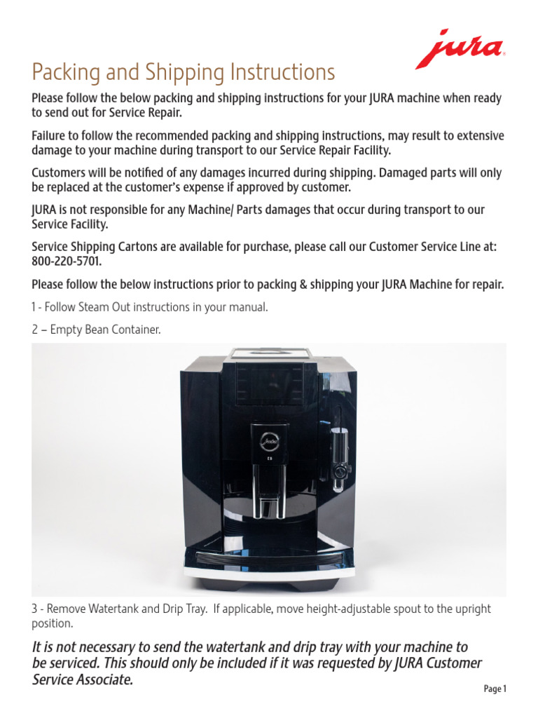 Packing and Shipping Instructions | PDF