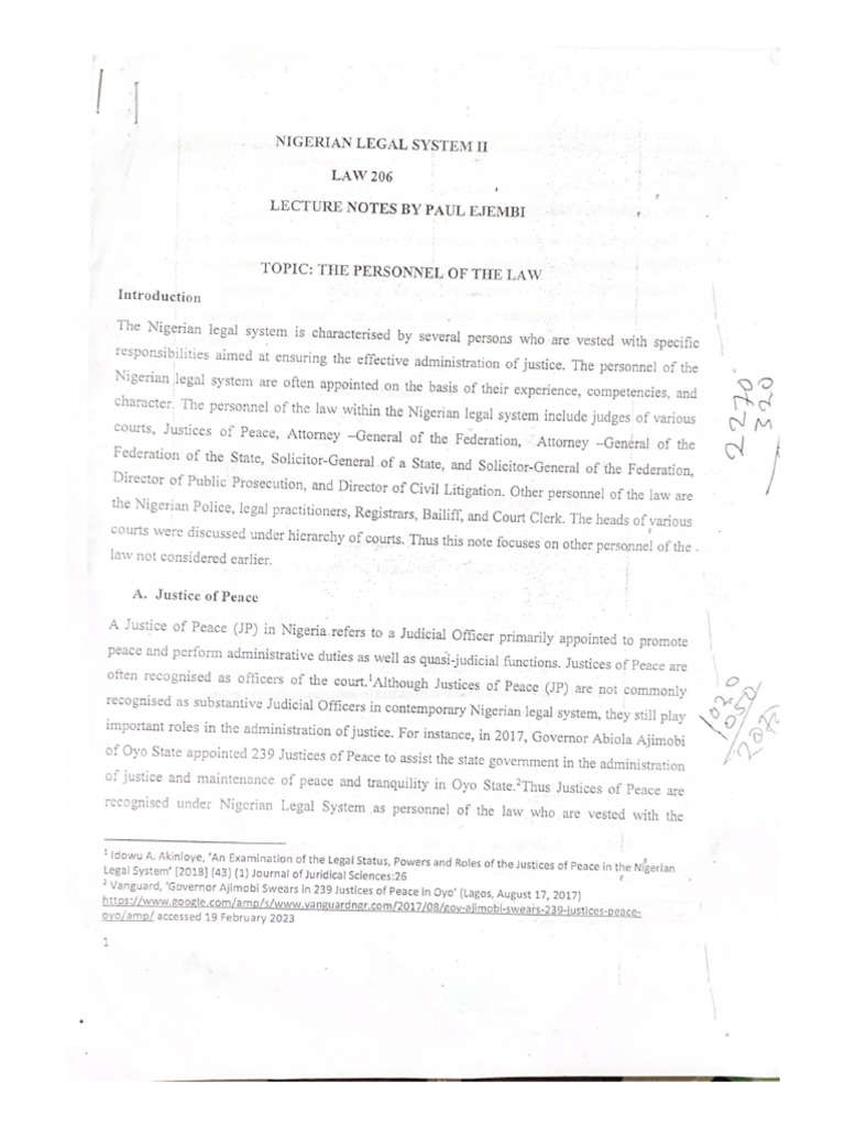 Nigerian Legal System | PDF