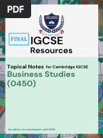 IGCSE Business Studies Detailed Revision Notes | PDF | Entrepreneurship ...