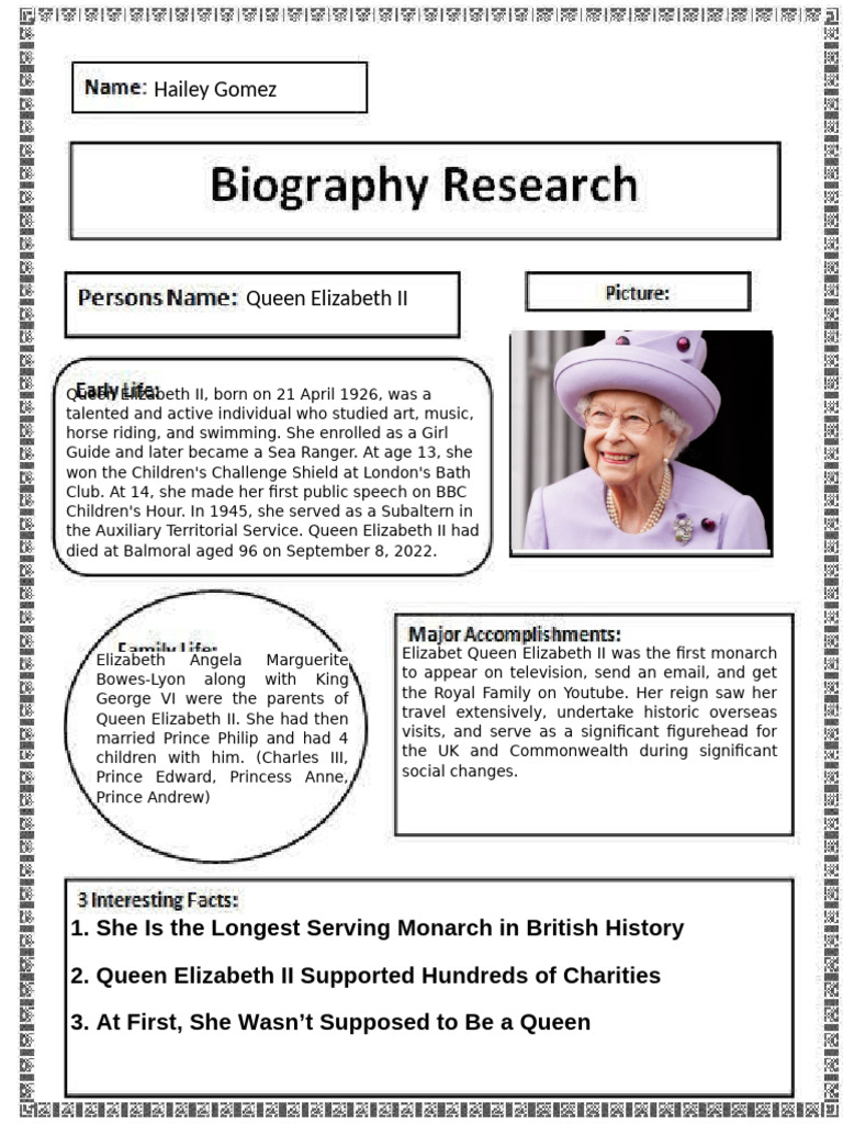 Biography Abt Queen Elizabeth | PDF