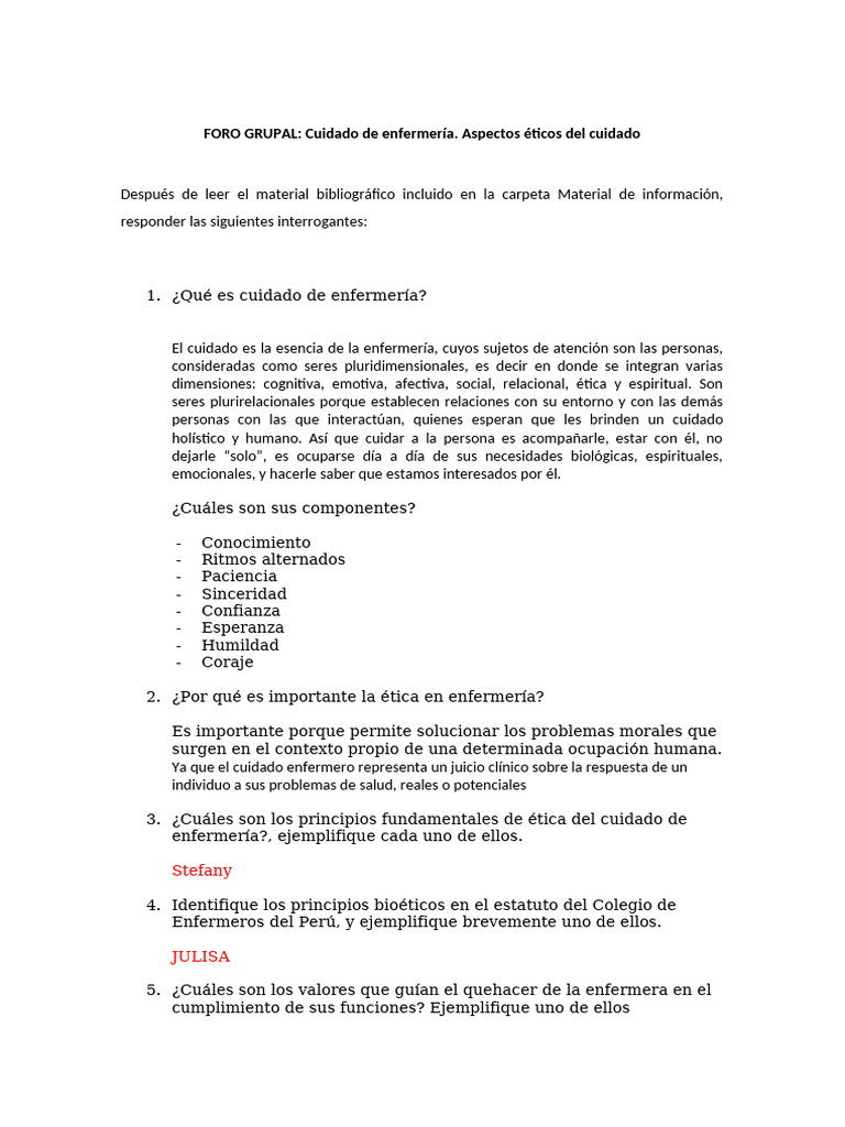 Foro Grupal - Trabajo | PDF