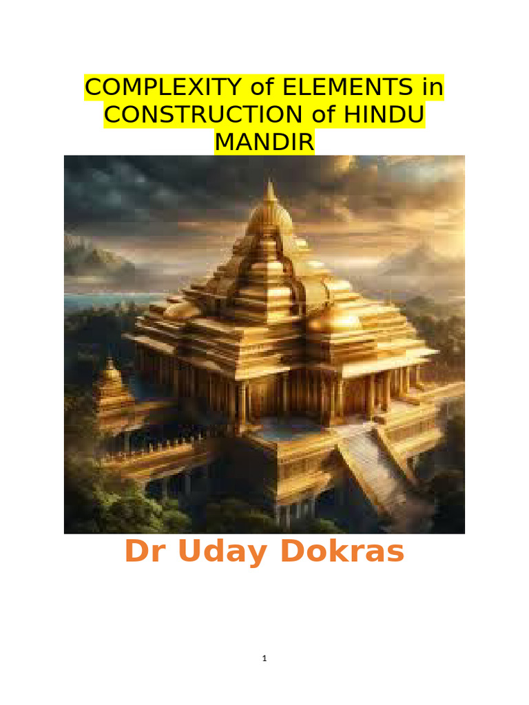 Hindu Mandir Construction Principles | PDF