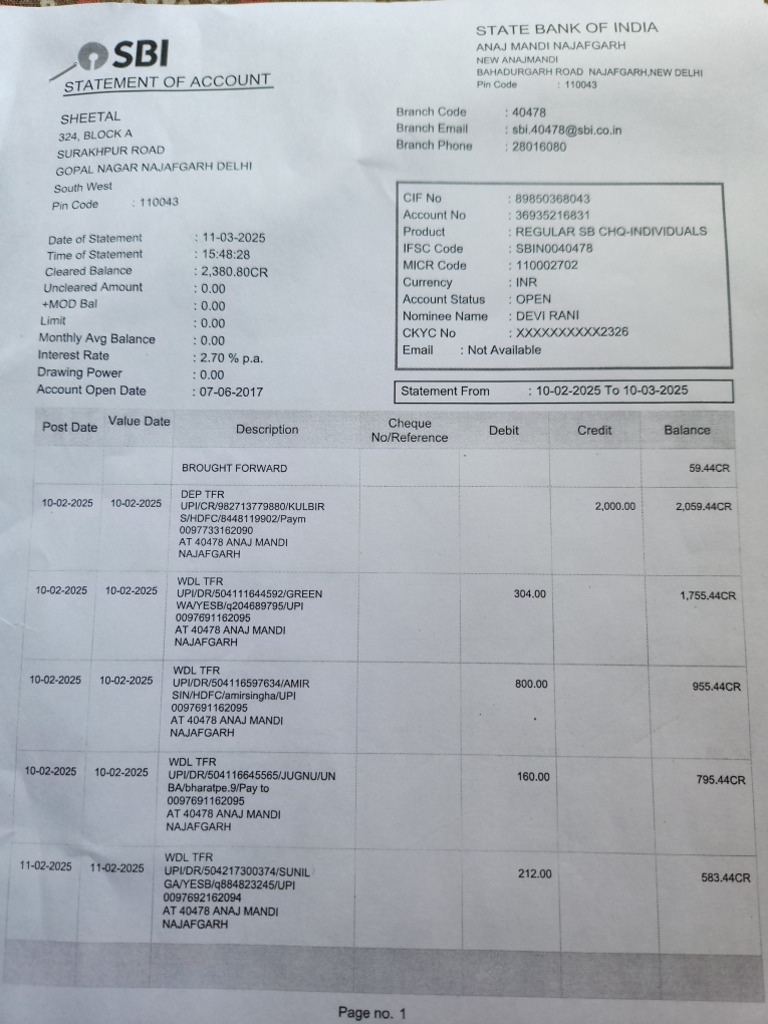 Sheetal Statement | PDF