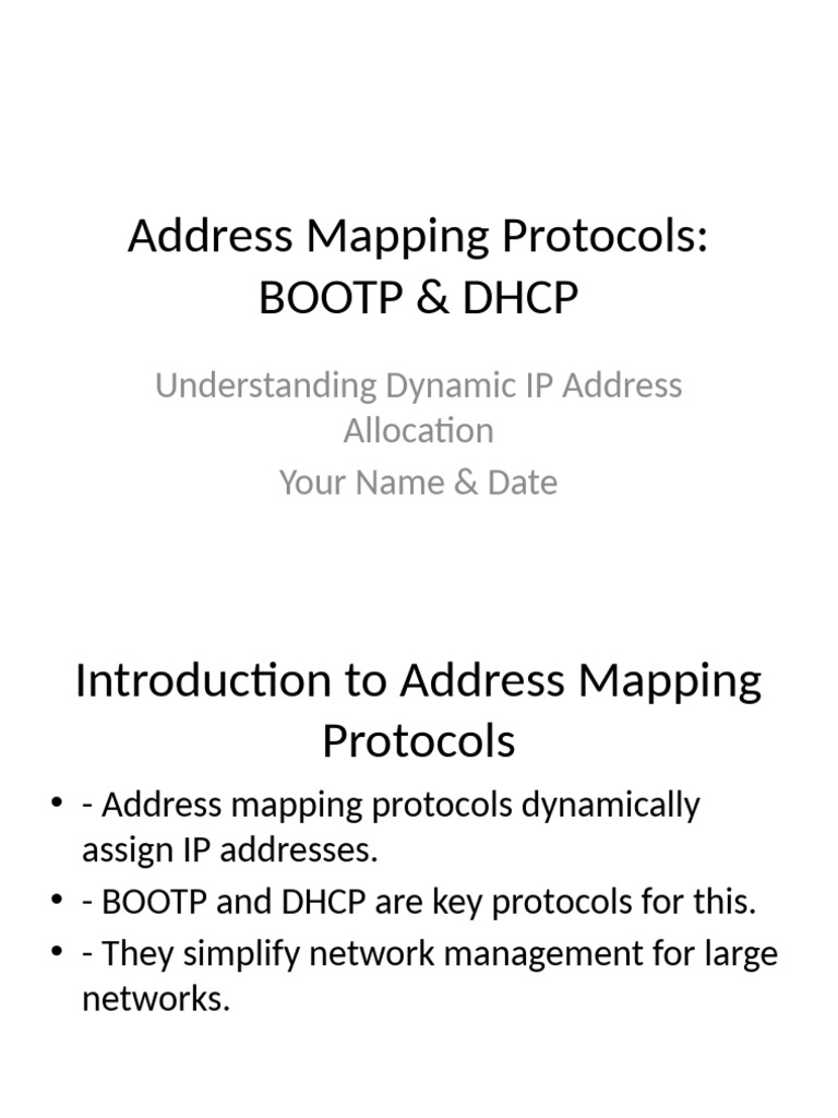 BOOTP DHCP Presentation | PDF