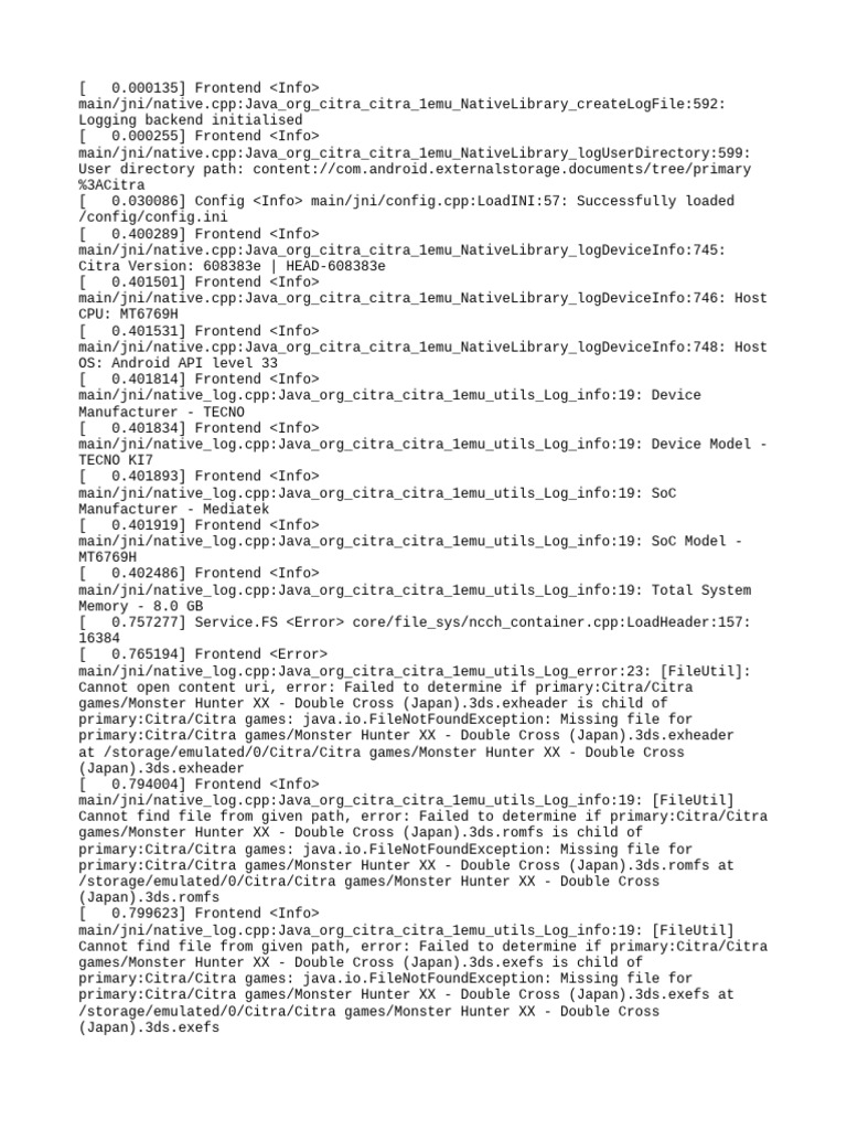 citra_log | PDF | The Legend Of Zelda | Computer Engineering