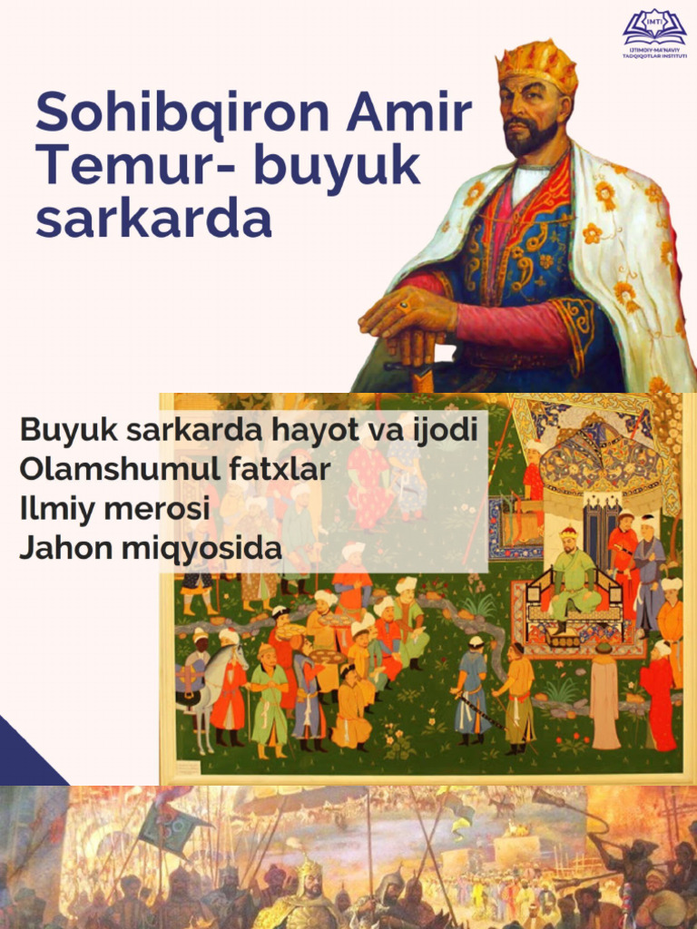 Sohibqiron Amir Temur | PDF